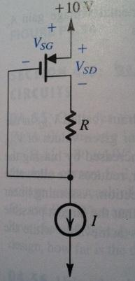 Solved For the PMOS transistor below: kp'=10μA/V2. W/L = 18, | Chegg.com