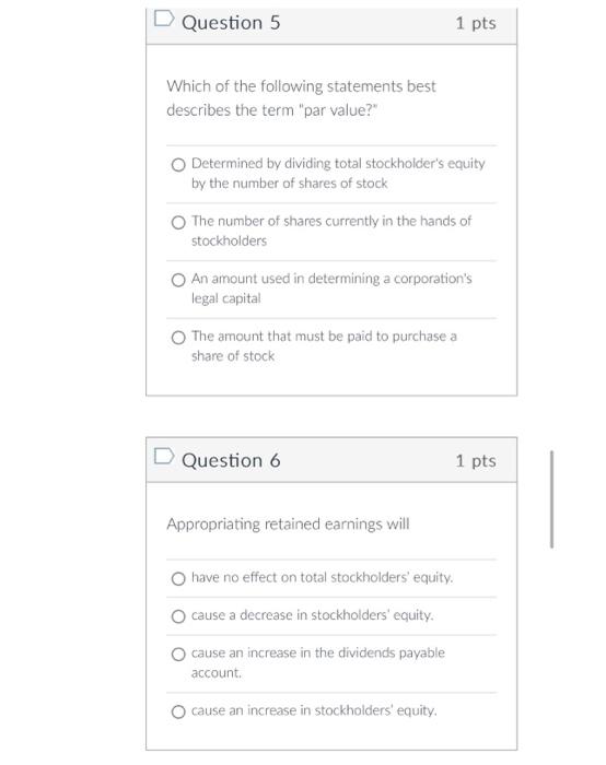 Solved D Question 5 Which of the following statements best | Chegg.com