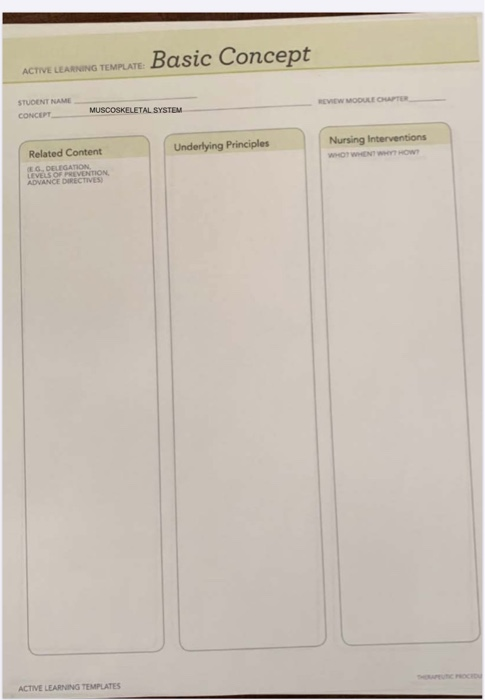 Solved Basic Concept ACTIVE LEARNING TEMPLATE: REVIEW MODULE | Chegg.com