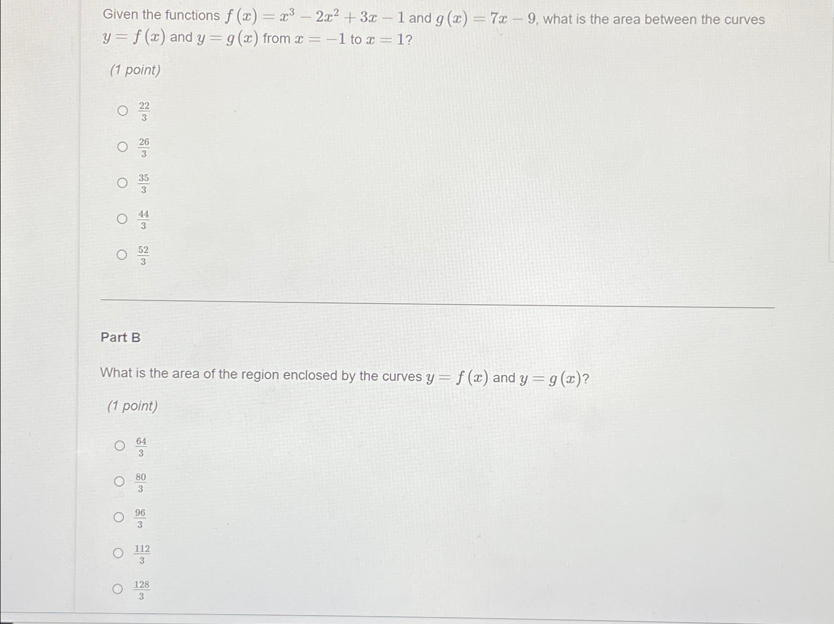 Solved Given the functions f(x)=x3-2x2+3x-1 ﻿and g(x)=7x-9, | Chegg.com