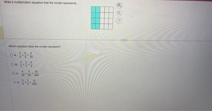 Solved Write a multiplication equation that the model | Chegg.com