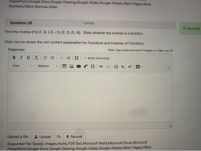Solved PowerPoint, Google Docs, Google Drawing, Google | Chegg.com