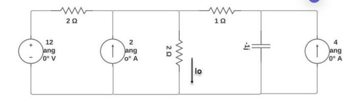 Usando análisis nodal encuentre Io en el circuito de | Chegg.com