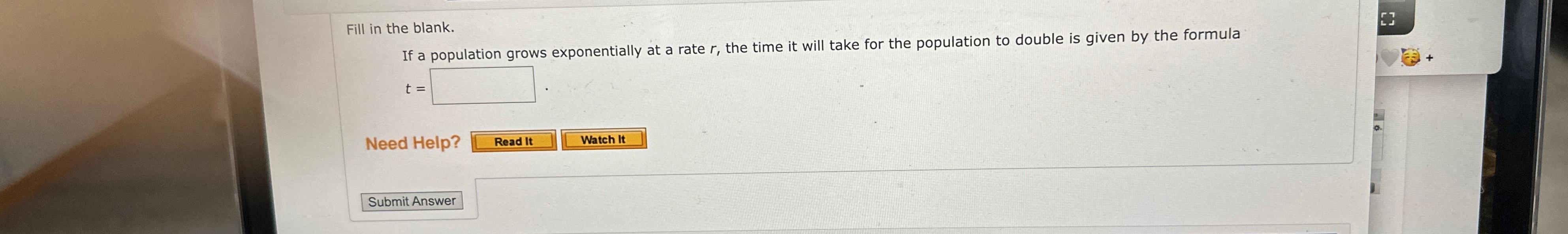 Solved Fill in the blank.If a population grows exponentially | Chegg.com