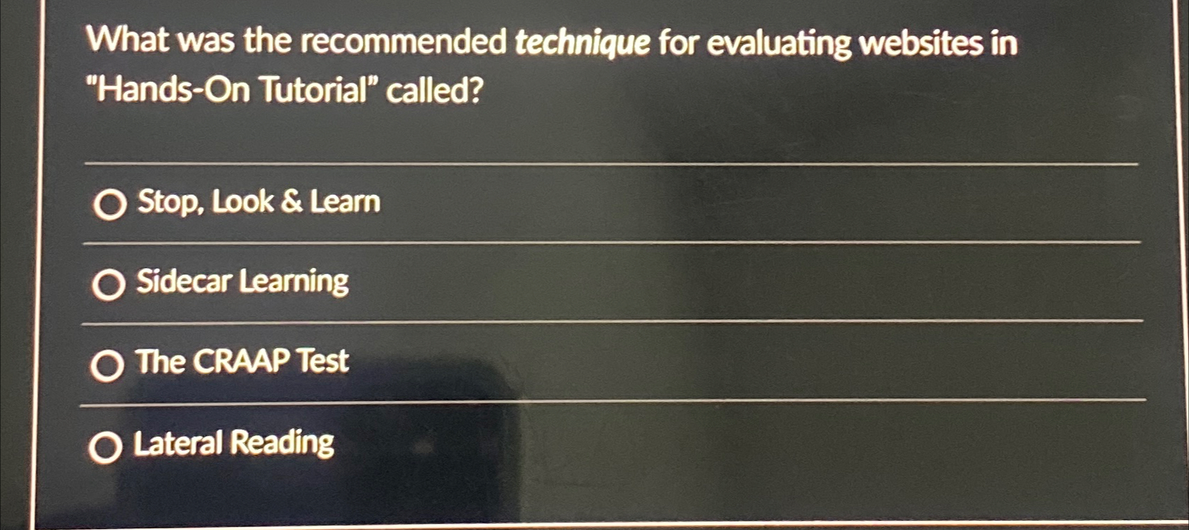 Solved What was the recommended technique for evaluating | Chegg.com