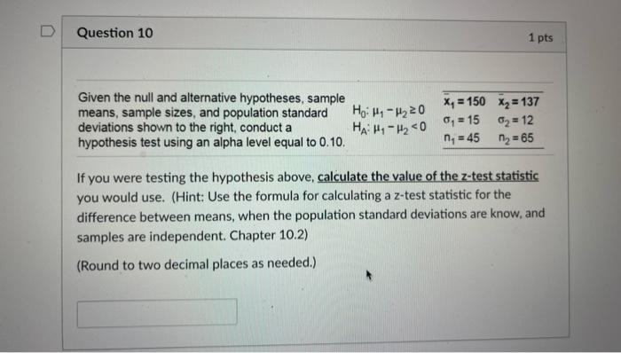 Solved Given the null and alternative hypotheses, sample | Chegg.com