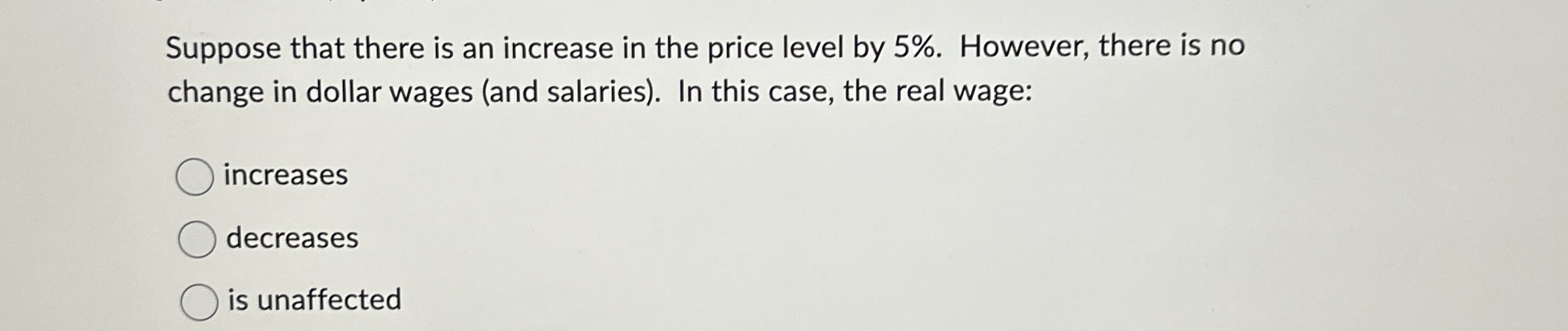 Solved Suppose that there is an increase in the price level | Chegg.com