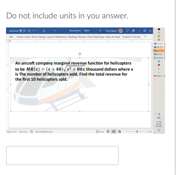 Solved Do not include units in you answer. AutoSave | Chegg.com