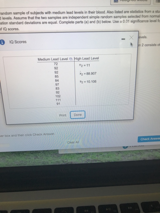 Solved B Construct A Confidence Interval Suitable For 0099