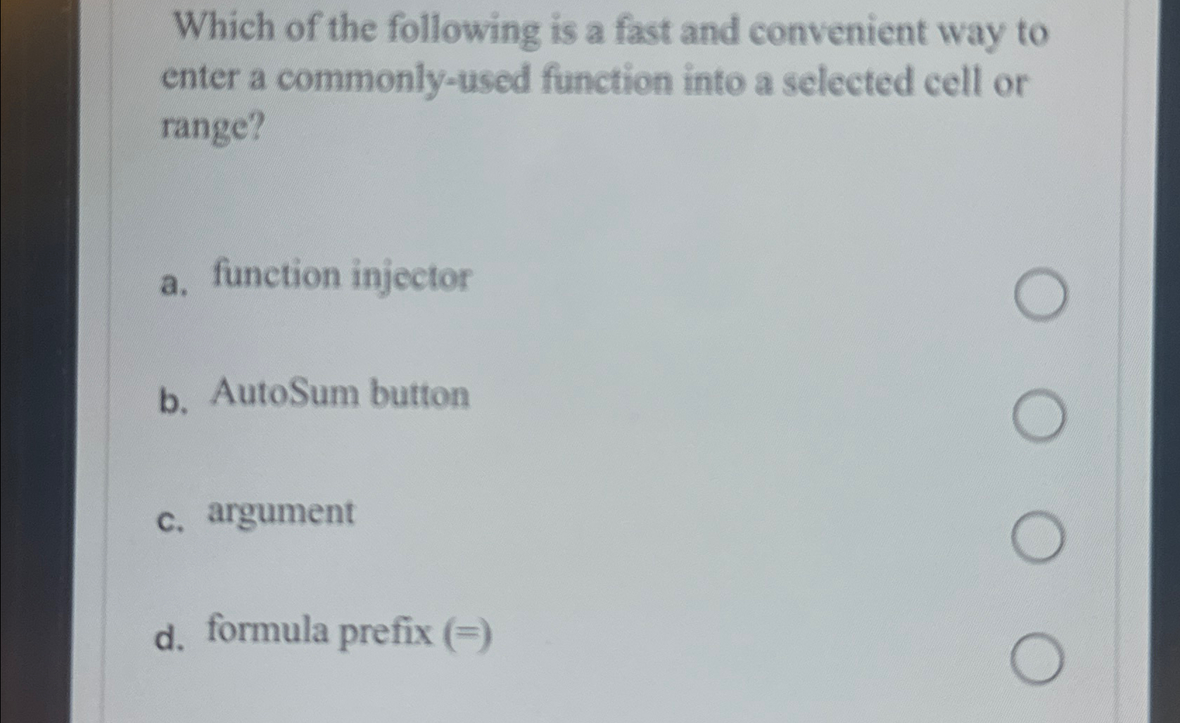 Solved Which of the following is a fast and convenient way | Chegg.com