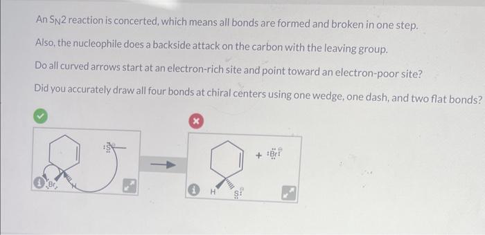 Solved An SN2 reaction is concerted, which means all bonds | Chegg.com