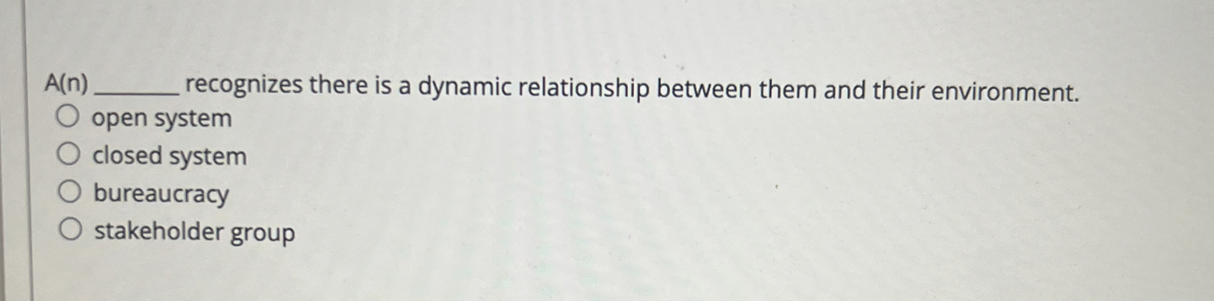 Solved A(n) ﻿recognizes there is a dynamic relationship | Chegg.com