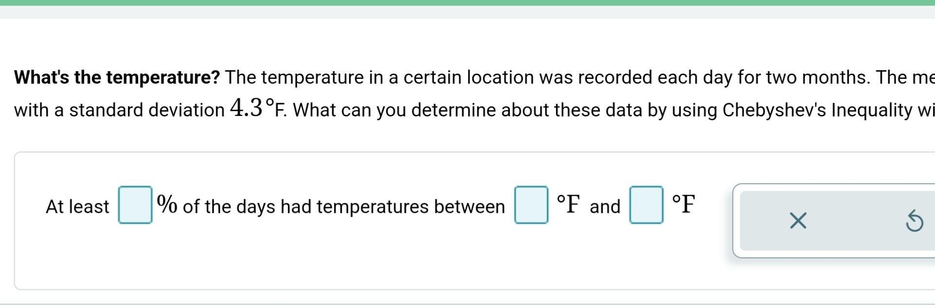 Solved What's the temperature? The temperature in a certain | Chegg.com