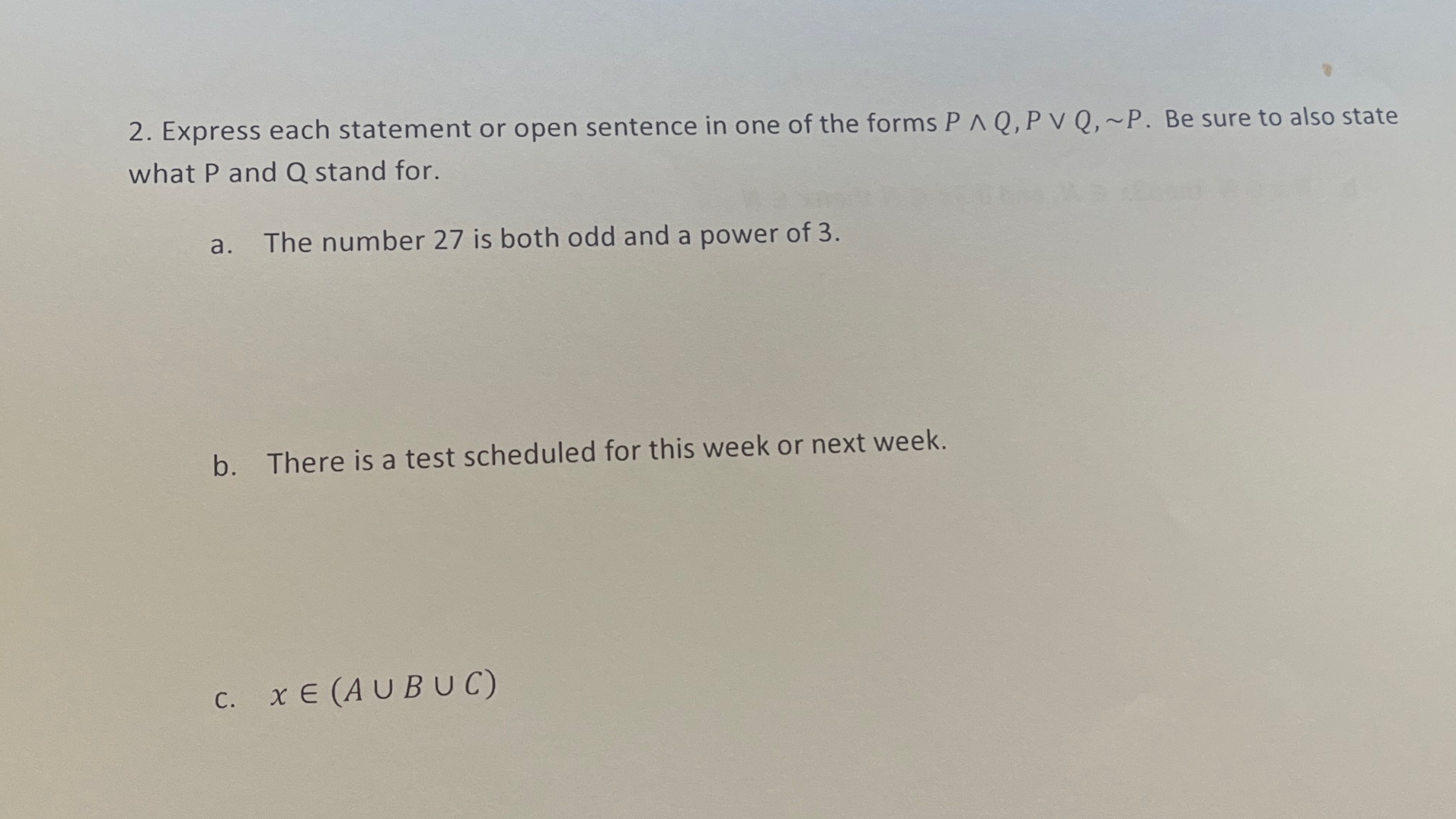 Solved Express each statement or open sentence in one of the | Chegg.com