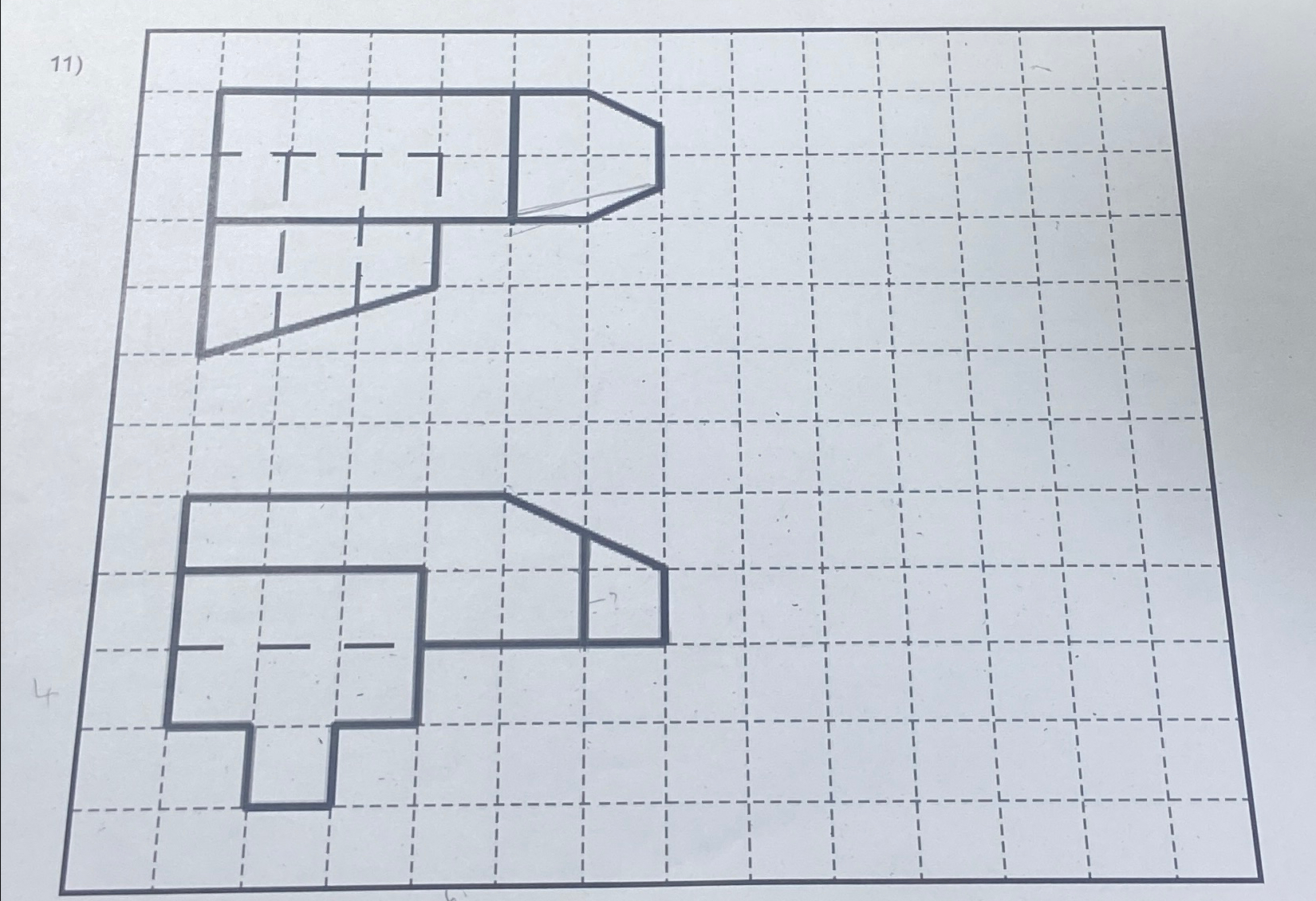 Solved ven two views of a multiview drawing following w. | Chegg.com