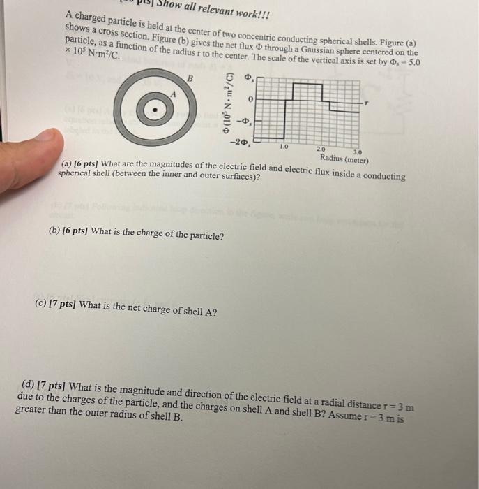 Solved A charged particle is held at the center of two | Chegg.com