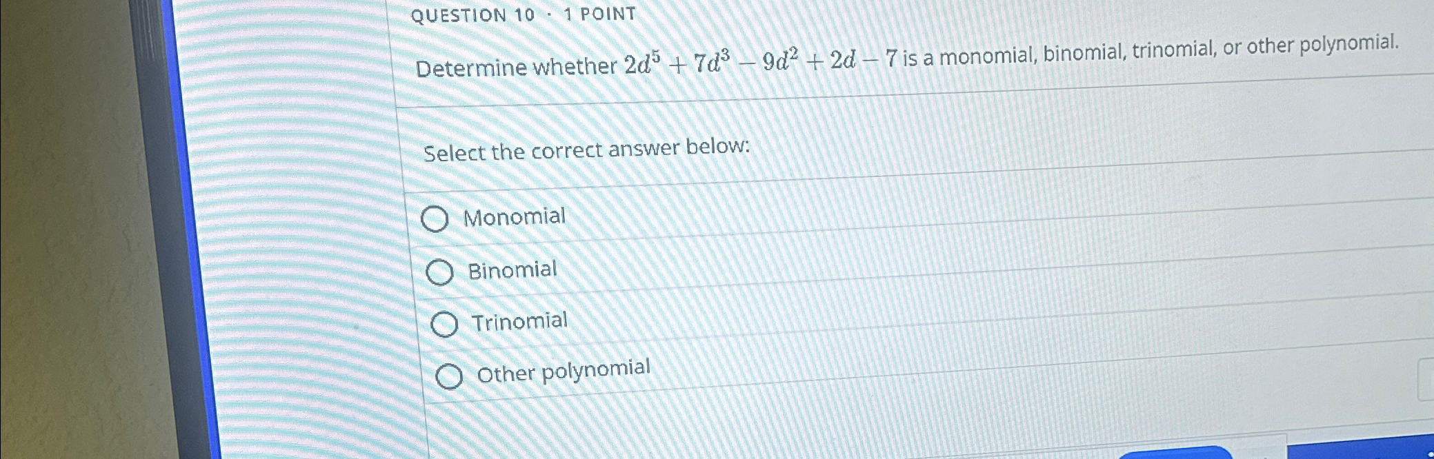 Solved QUESTION 10*1 ﻿POINTDetermine whether | Chegg.com