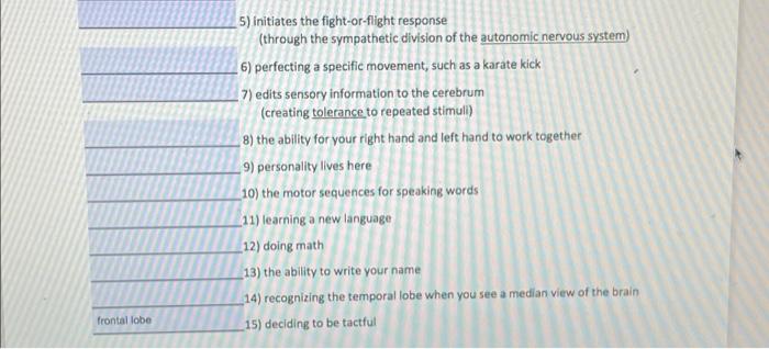 Solved Instructions: write the structure from the Word Bank | Chegg.com