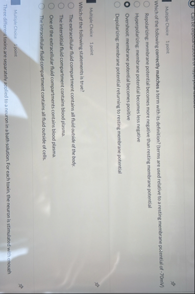 Solved Multiple Choice 1 ﻿pointWhich of the following | Chegg.com