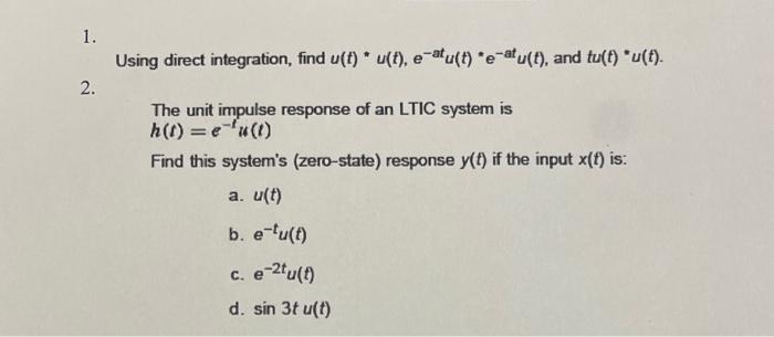 Solved 1. Using direct integration, find | Chegg.com