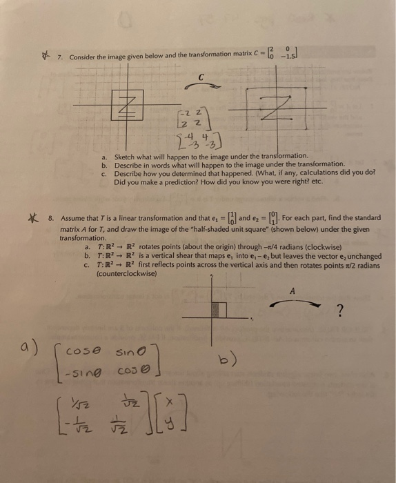 Solved 1 7. Consider the image given below and the | Chegg.com