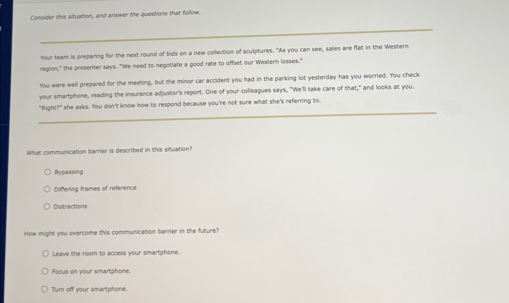 Solved Consider this situation, and answer the questions | Chegg.com