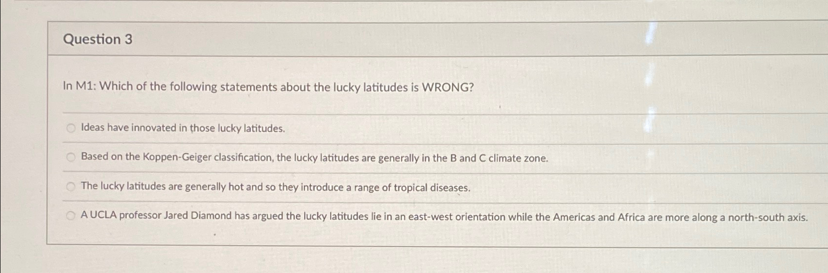 Solved Question 3In M1: Which of the following statements | Chegg.com