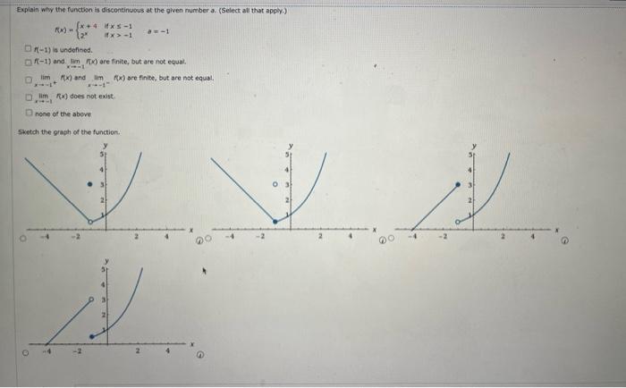 Solved Expiain why the functoon is dibcontinuous at the | Chegg.com Solved Expiain why the functoon is dibcontinuous at the | Chegg.com