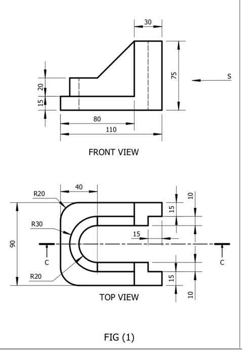 Solved 1-Draw the side view on the left, and make an | Chegg.com