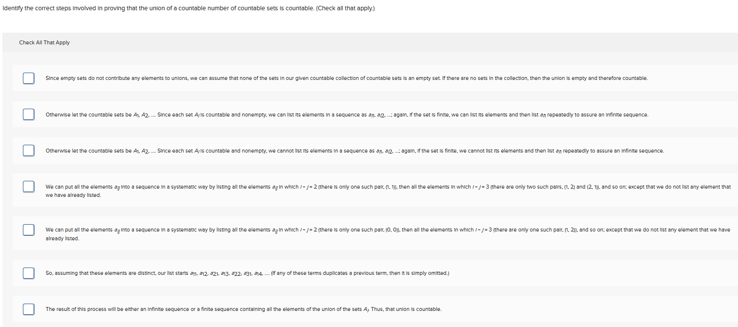 Solved Identlfy the correct steps Involved in proving that | Chegg.com