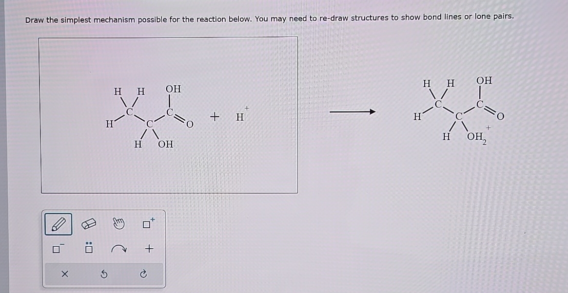 Solved Draw the simplest mechanism possible for the reaction | Chegg.com