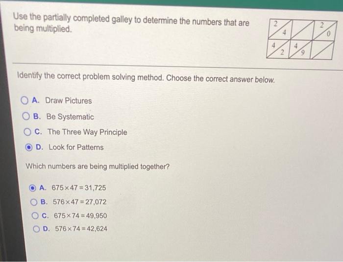 Solved Use the partially completed galley to determine the | Chegg.com