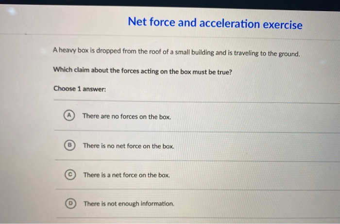 Solved Net force and acceleration exercise A heavy box is | Chegg.com
