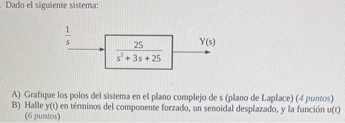 [Solved]: A) Plot the poles of the system in the complex pla