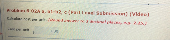 Solved Problem 6-02A a, b1-b2, c (Part Level Submission) | Chegg.com