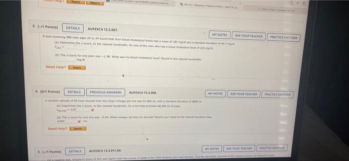 Solved MY NOTES ASK YOUR TEACHER PRACTICE ANOTHER 3.-/ | Chegg.com