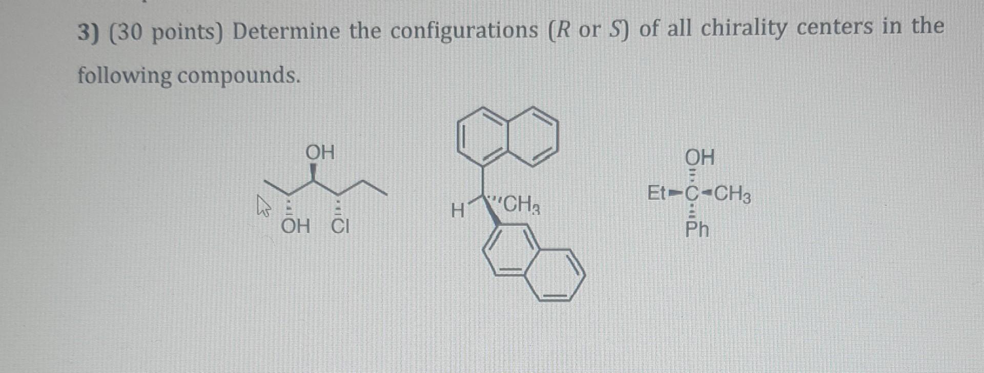 Solved 3) ( 30 points) Determine the configurations ( R or | Chegg.com