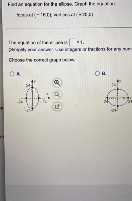 Solved Find an equation for the ellipse. Graph the equation. | Chegg.com