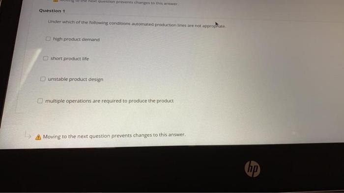 Solved Under which of the following conditions automated | Chegg.com