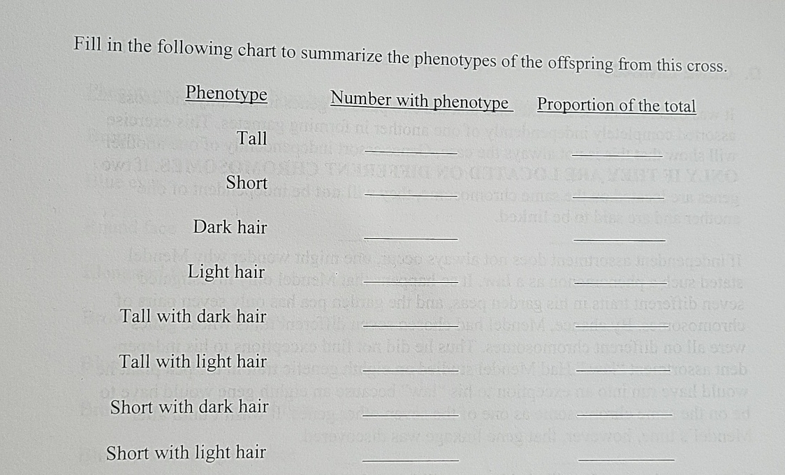 Solved Fill in the following chart to summarize the | Chegg.com