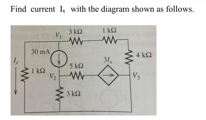 Solved Find current Ix with the diagram shown as follows. | Chegg.com Solved Find current Ix with the diagram shown as follows. | Chegg.com