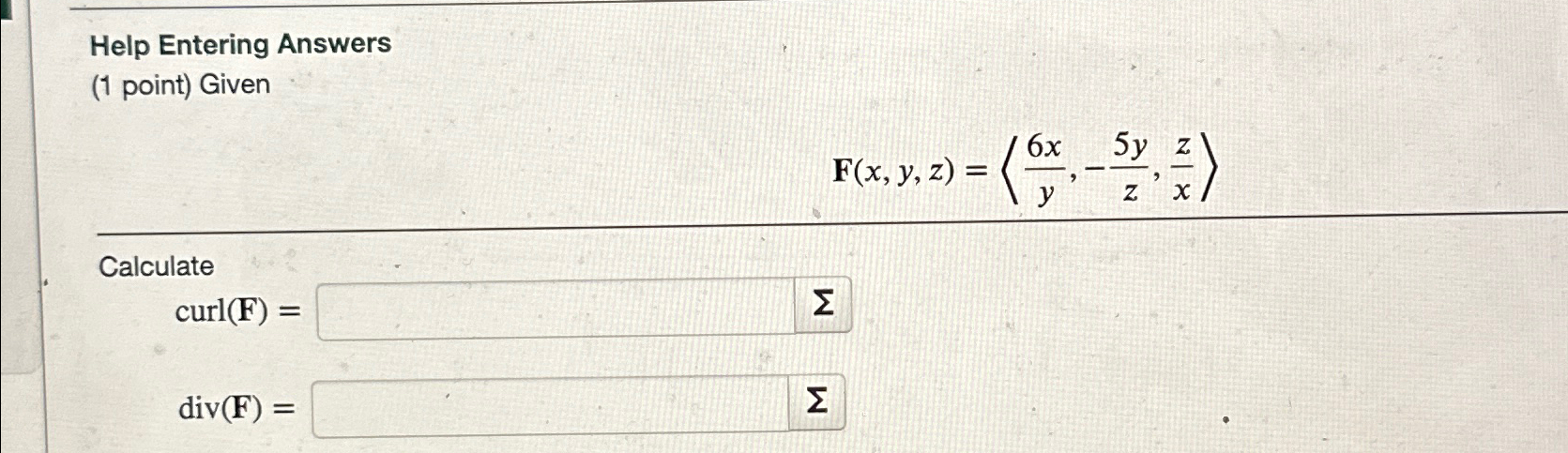 Solved Help Entering Answers(1 ﻿point) | Chegg.com