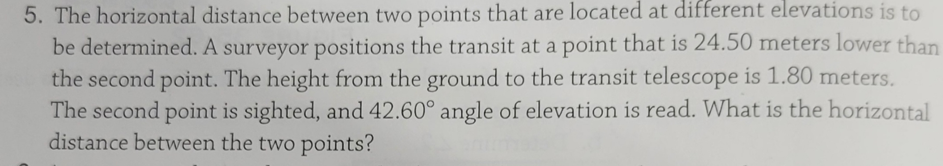 Solved The horizontal distance between two points that are | Chegg.com