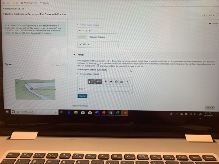 Solved Homework 5.10 Banked Frictionless Curve, and Flat | Chegg.com