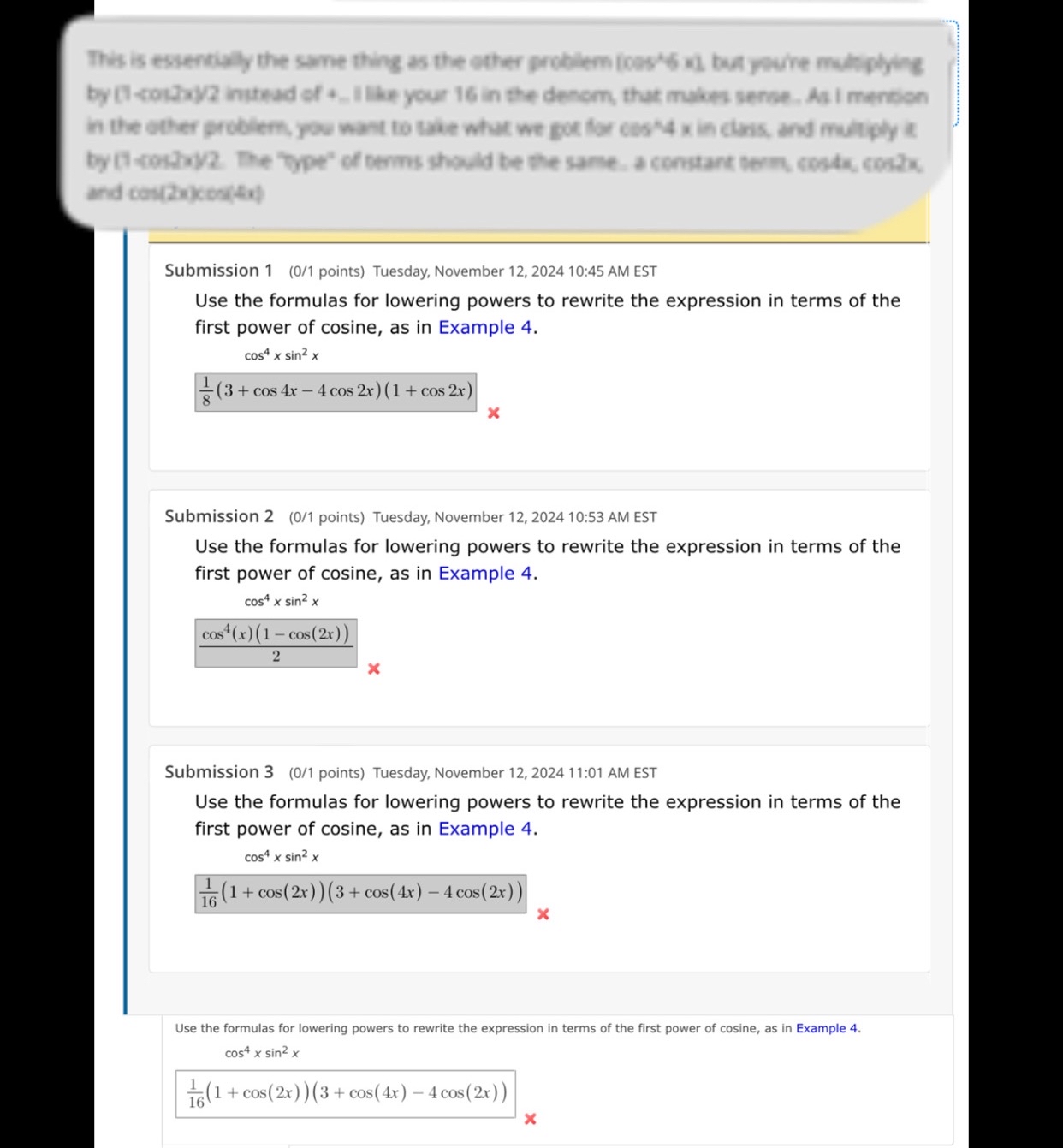 Solved by an EXPERT Submission 1 (0/1 ﻿points) ﻿Tuesday, November | Chegg.com