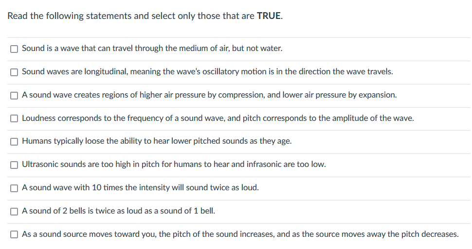 Solved Read the following statements and select only those | Chegg.com