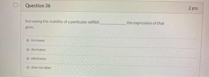 Solved Question 35 2 pts The operator of a bacterial | Chegg.com