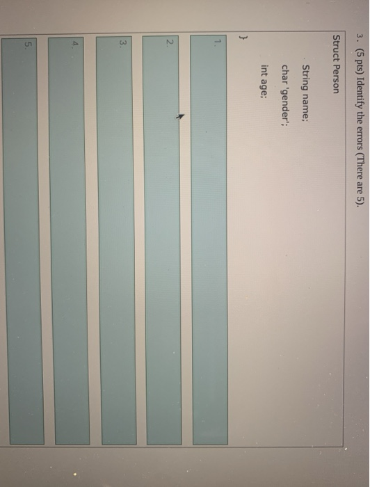 Solved 1 10 Pts Using C Create A Struct Called 4610
