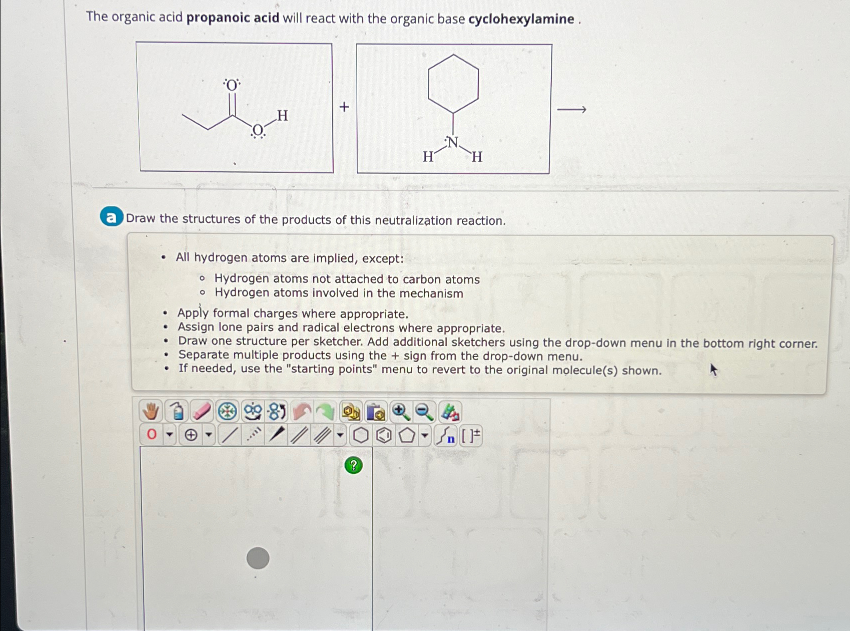 Solved The organic acid propanoic acid will react with the | Chegg.com