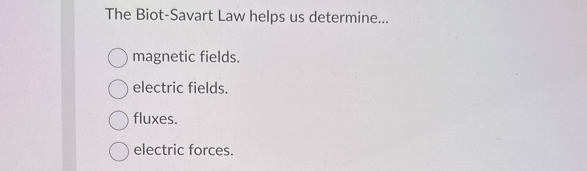 Solved The Biot-Savart Law helps us determine...magnetic | Chegg.com